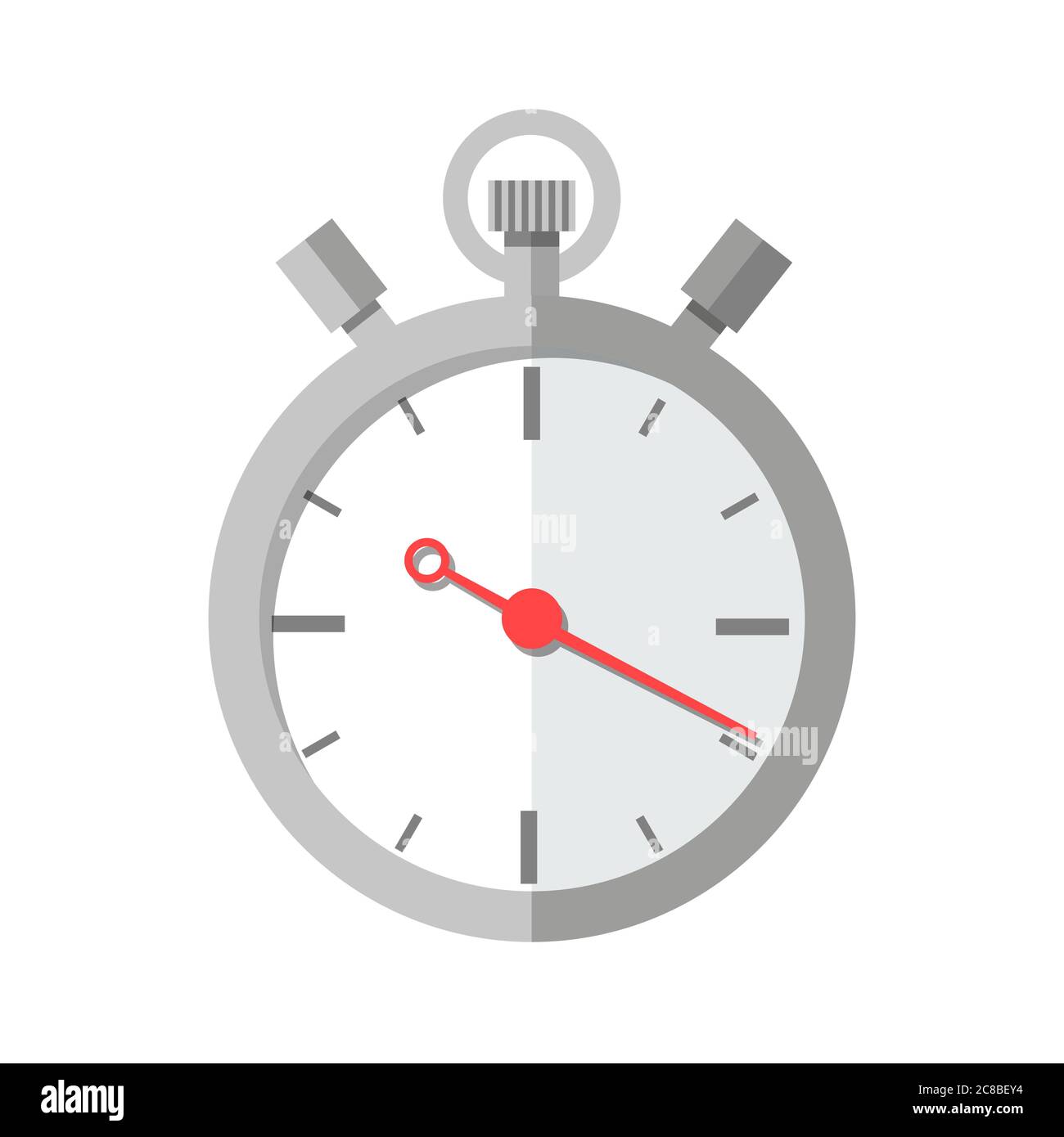 Gray stopwatch flat style icon. Vector EPS10 illustration Stock Vector ...