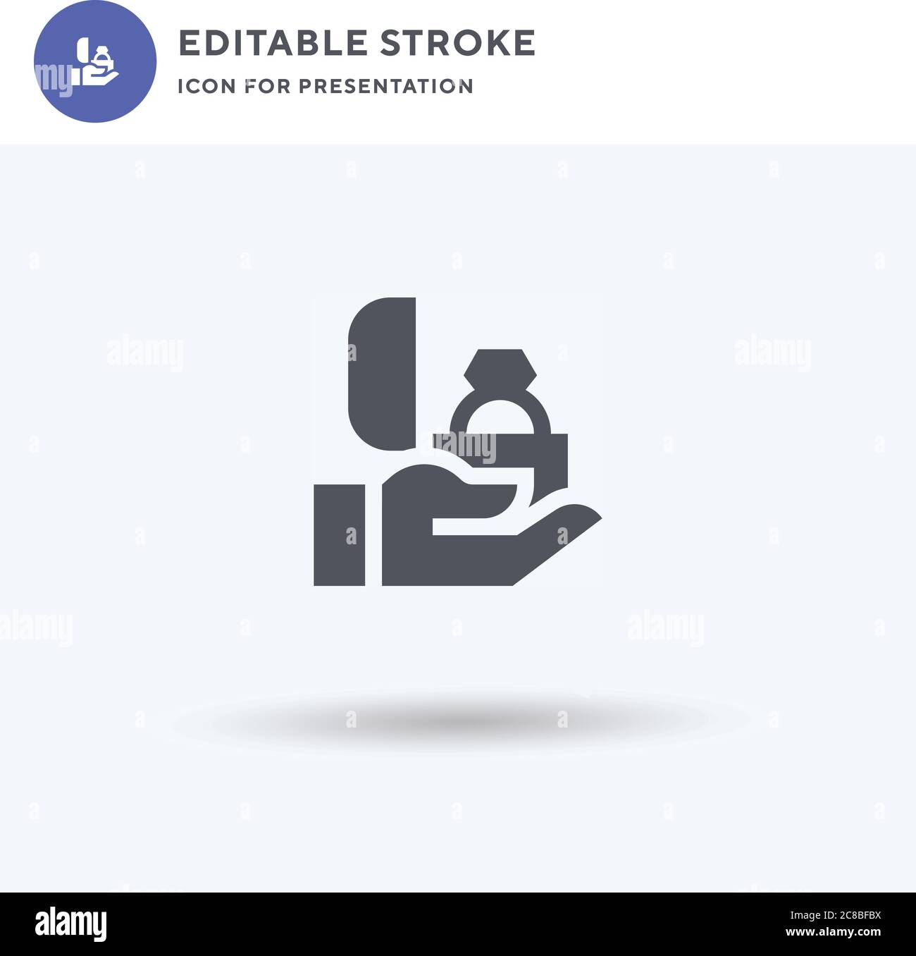 Proposal icon vector, filled flat sign, solid pictogram isolated on ...