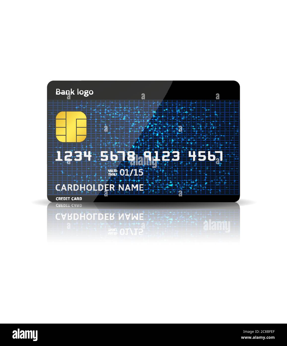 Vector Illustration of very realistic credit card icon isolated on ...