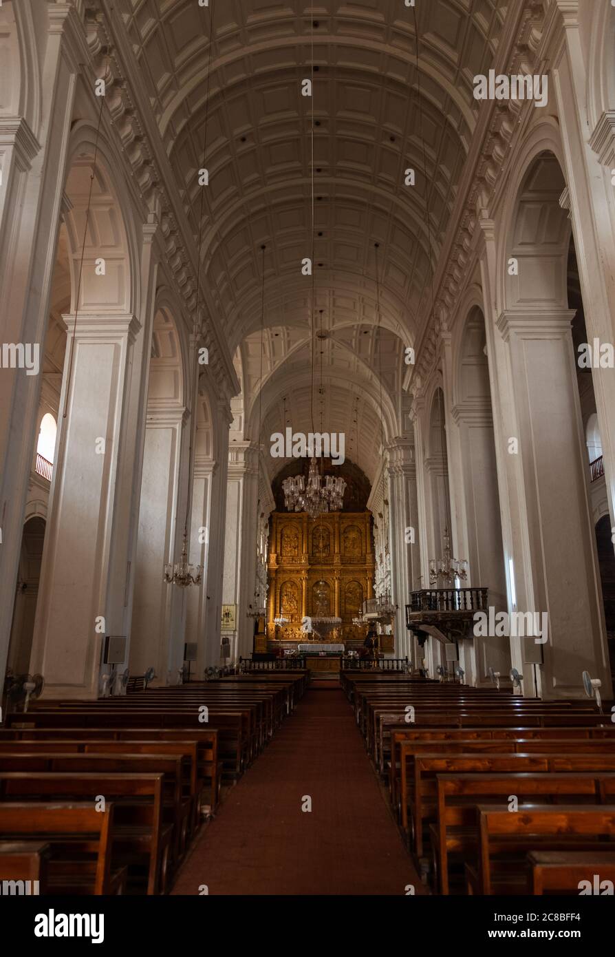 Church interior in Old Goa, India Stock Photo - Alamy