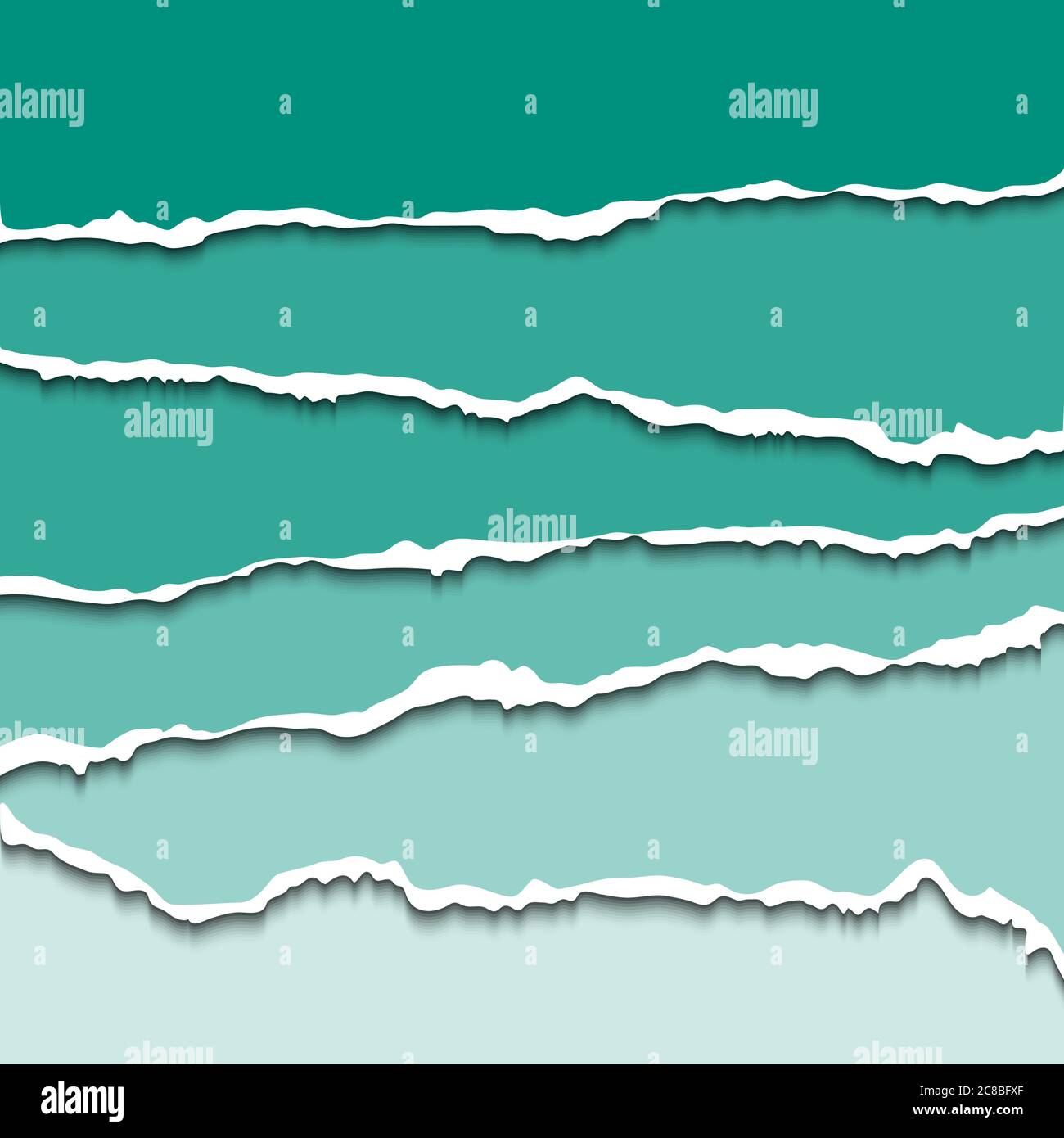 Green torn paper strips. Vector EPS10 illustration. Design elements ...