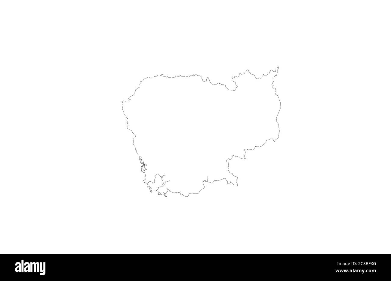 Cambodia map outline vector illustration Stock Vector Image & Art - Alamy