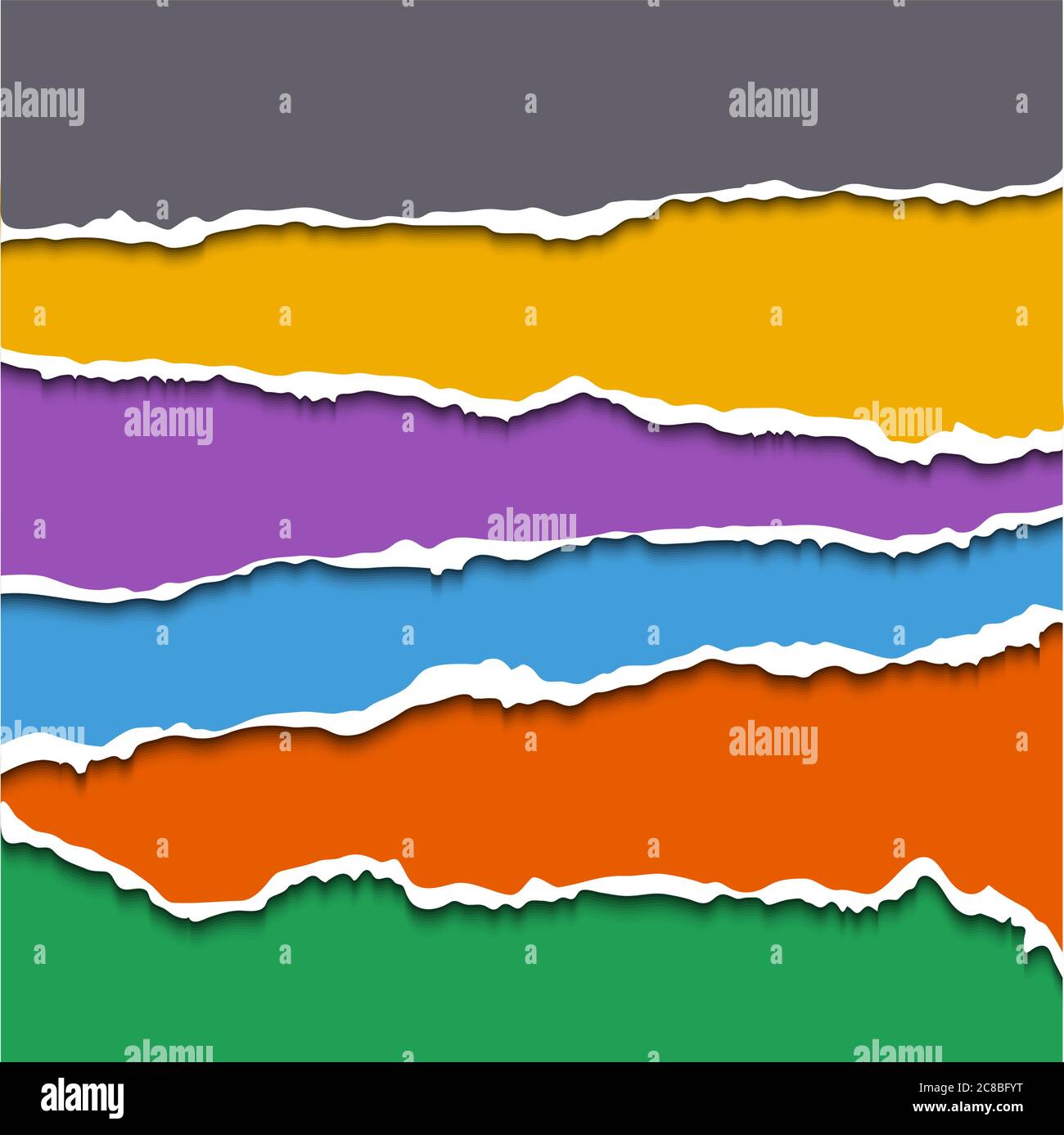 Colored torn paper background with space for text. Vector EPS10 ...