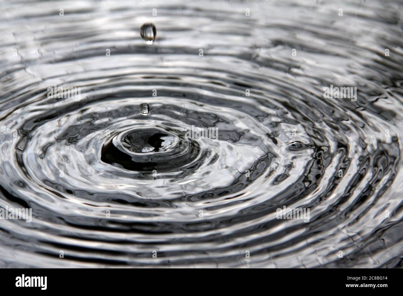 Dripping water, circular rippling waves Stock Photo - Alamy