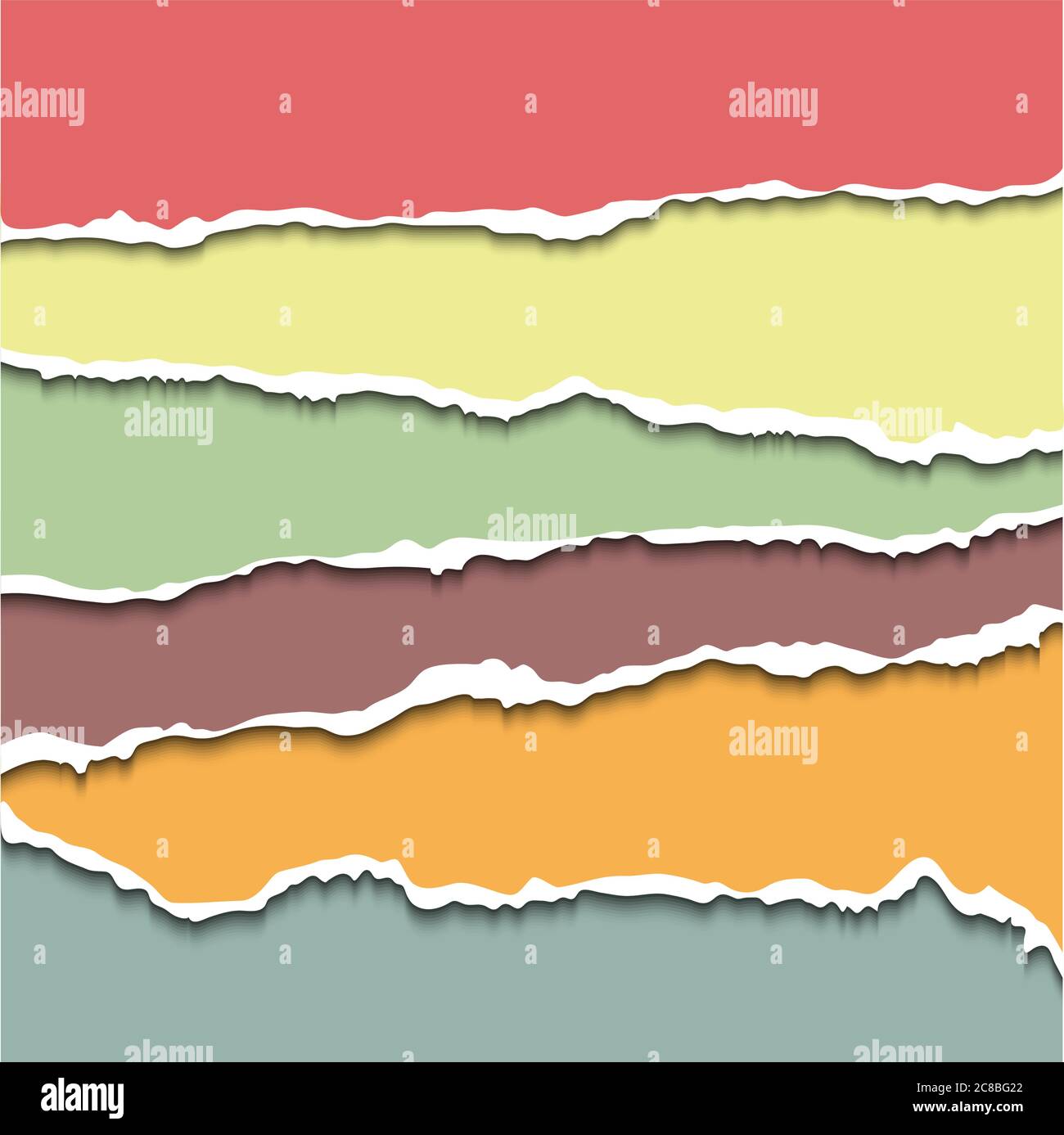 Colored torn paper sheets. Vector EPS10 illustration. Design elements ...