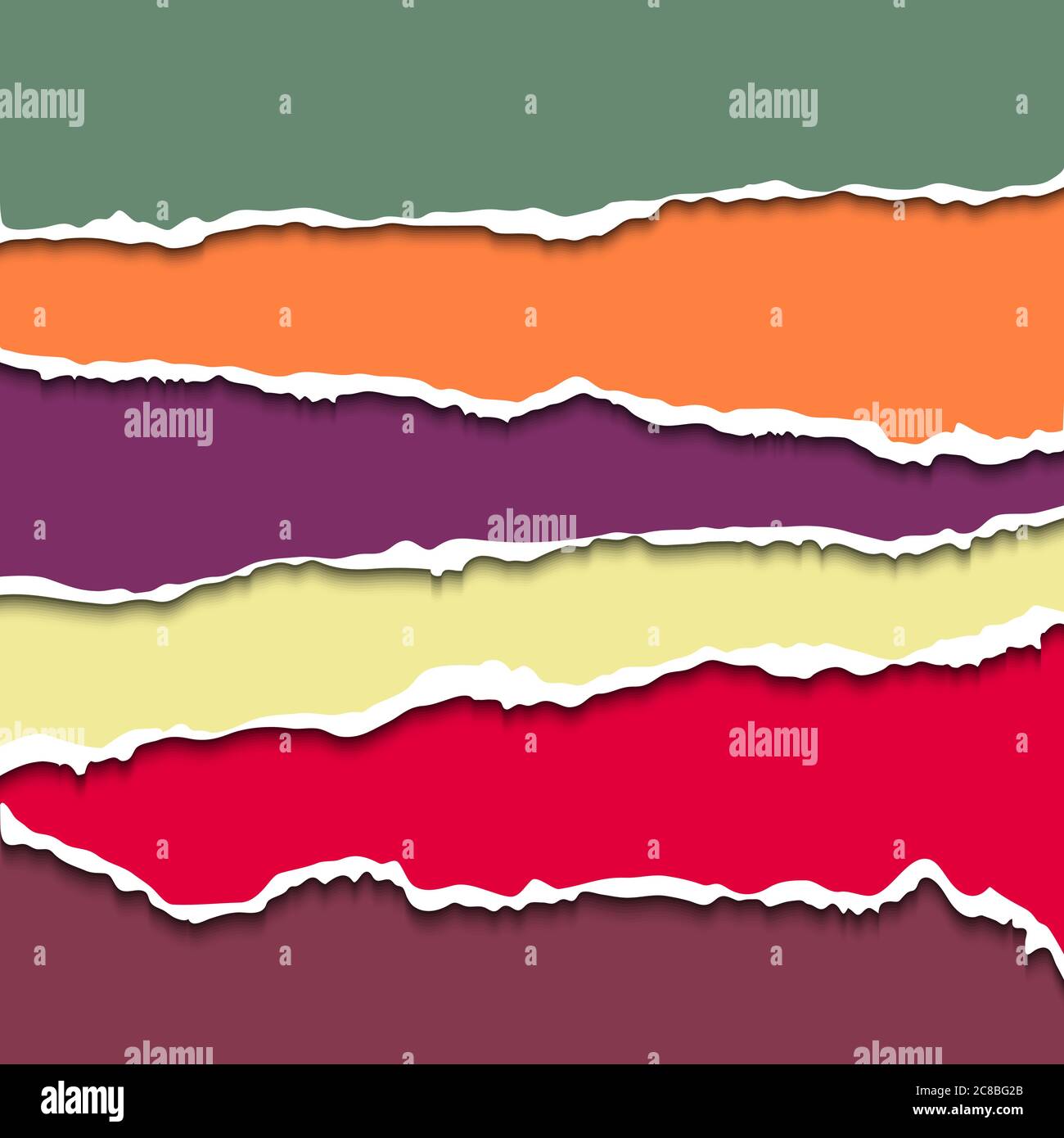 Colored torn paper strips. Vector EPS10 illustration. Design elements ...
