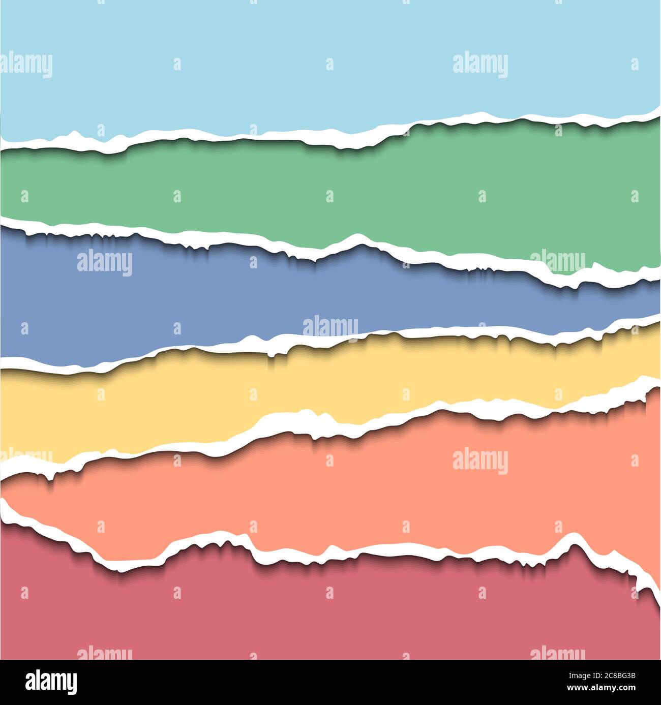 Colored torn paper background. Vector EPS10 illustration isolated on ...