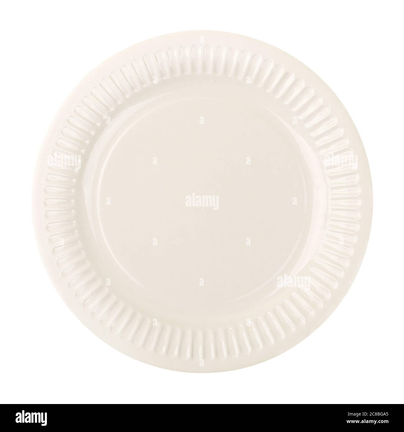 empty paper dish isolated on white Stock Photo - Alamy