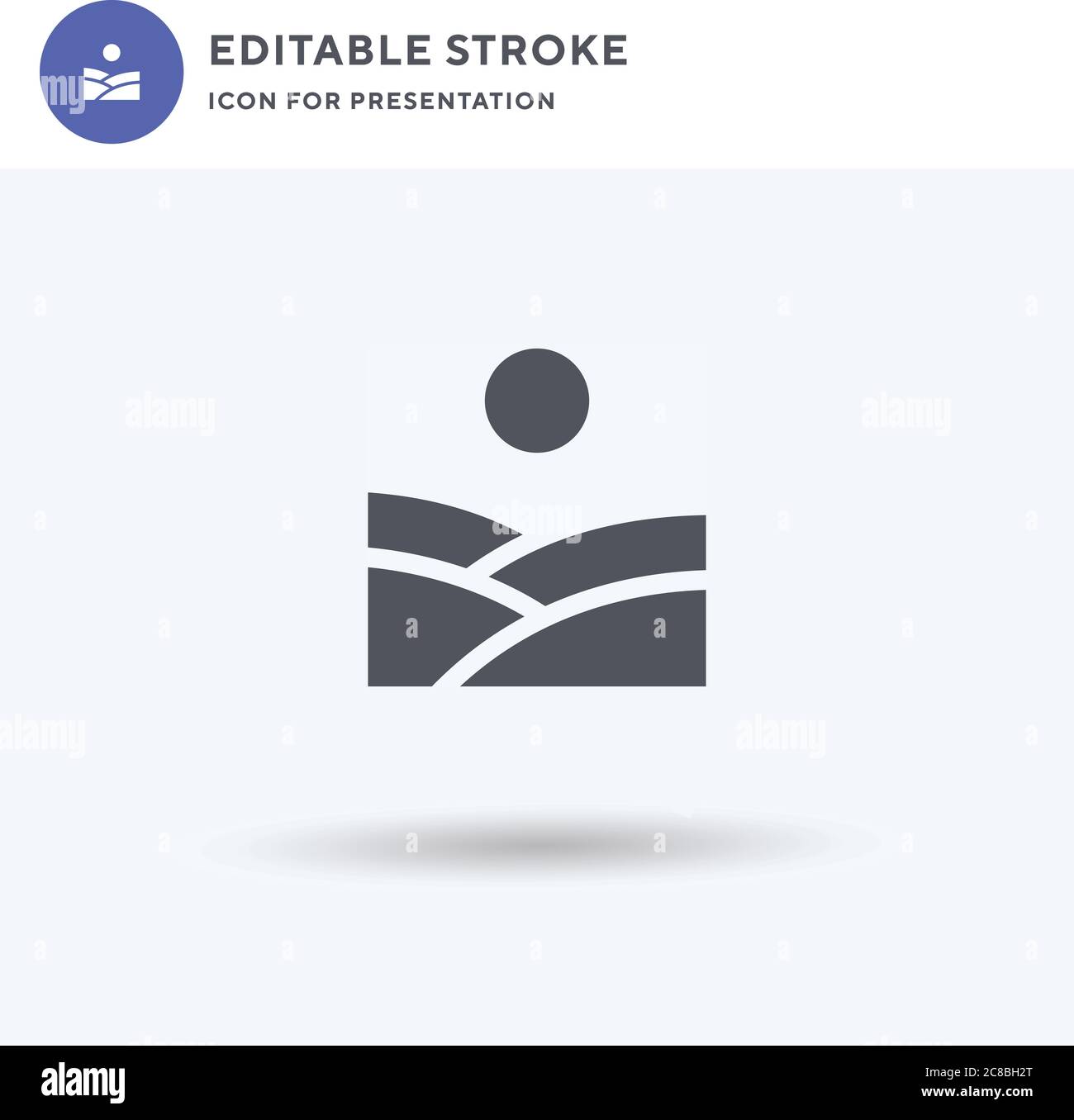 Field icon vector, filled flat sign, solid pictogram isolated on white ...