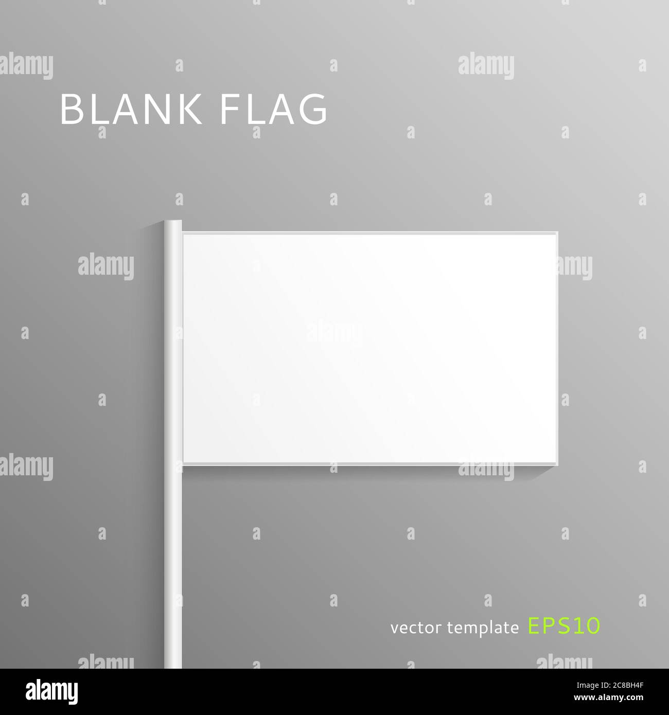 Vector blank flag isolated on gray background for your portfolio Stock ...