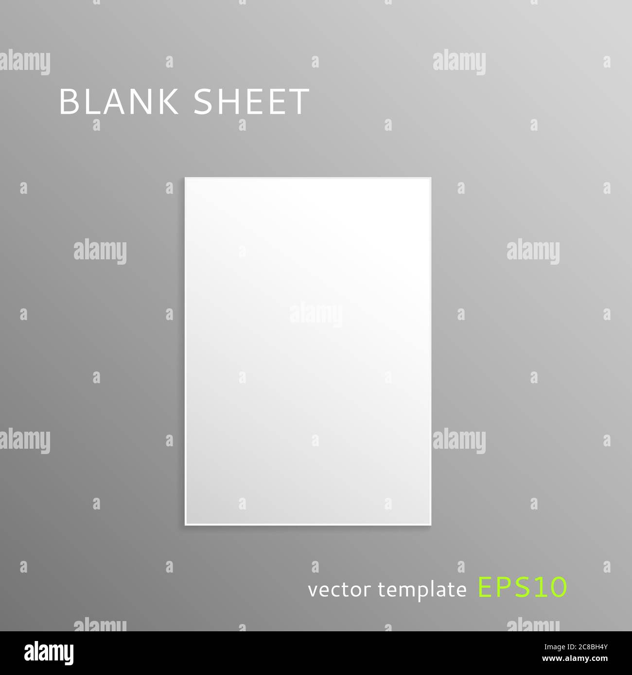 Vector blank paper sheet isolated on gray background Stock Vector Image ...