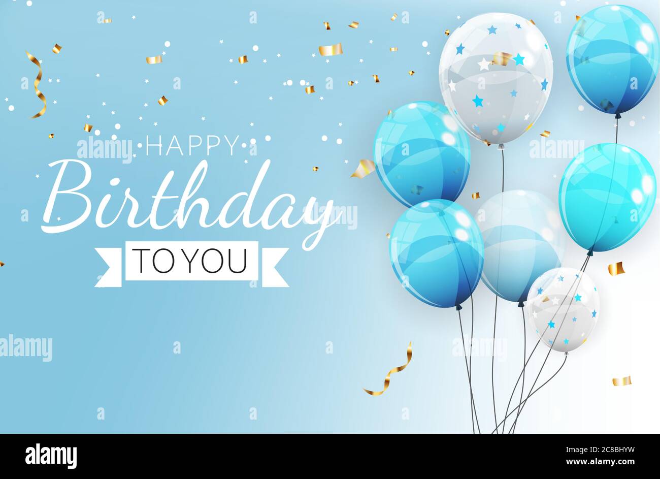 Birthday invitation background with balloons. Vector Illustration Stock ...