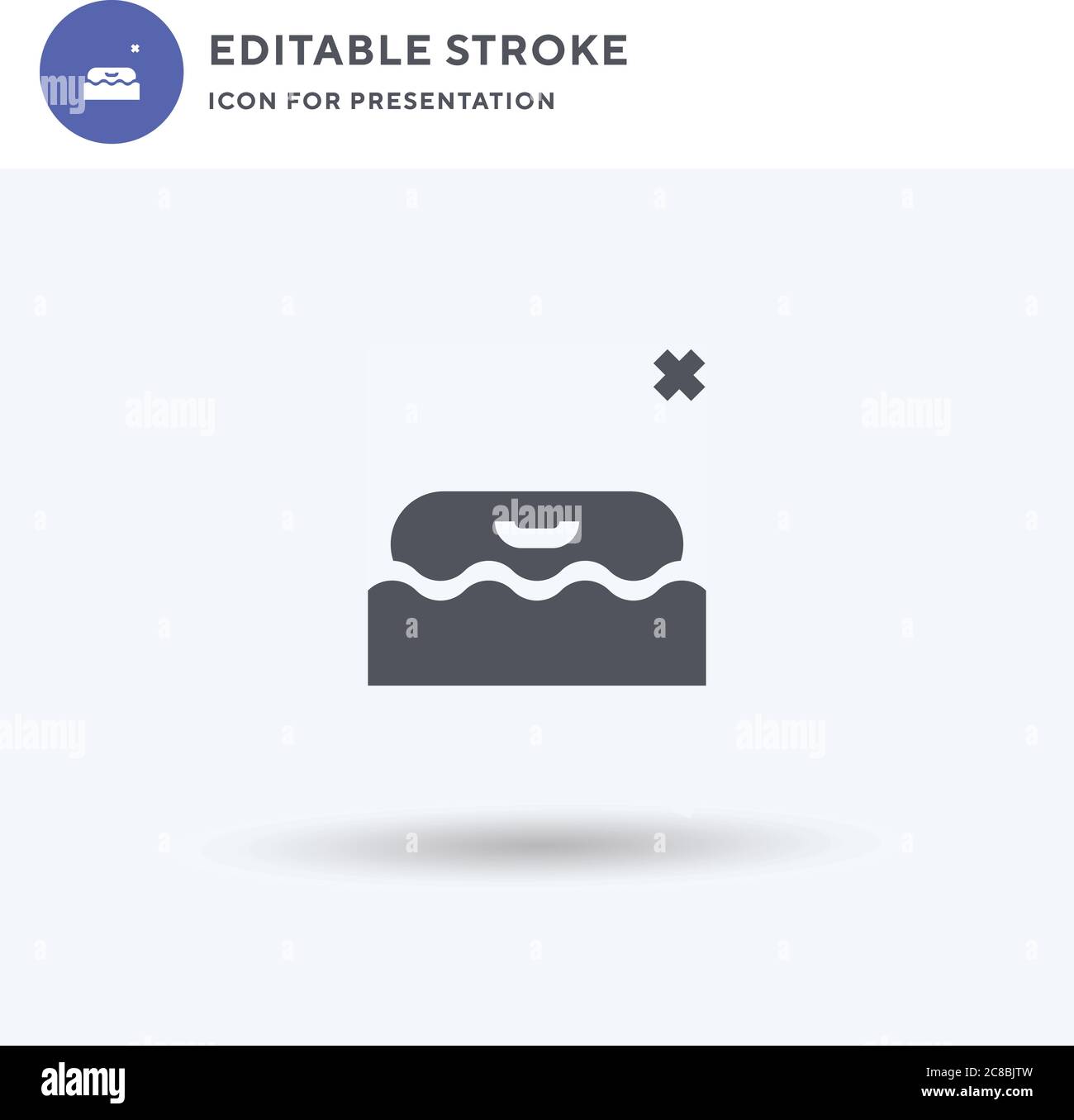 No Float icon vector, filled flat sign, solid pictogram isolated on ...