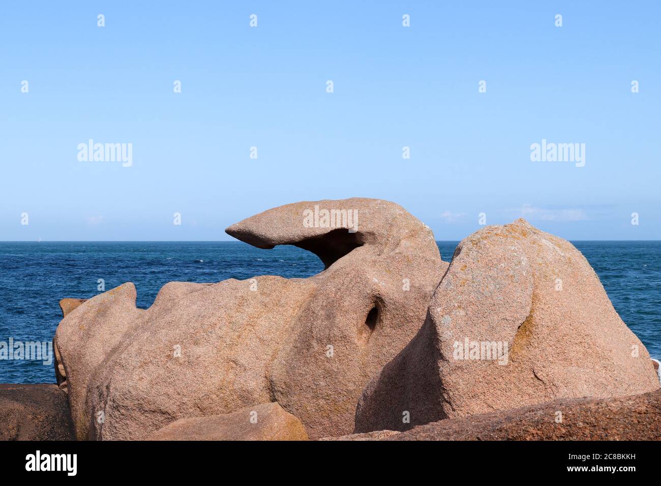 Bizarre boulders on the Cote de Granit Rose - Pink Granite Coast - in ...