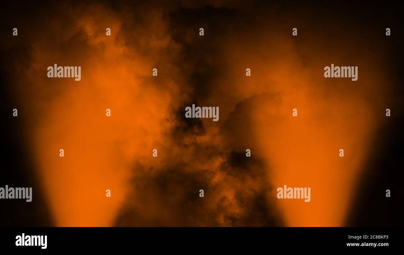 Abstract orange spotlight with smoke mist fog background. Texture ...