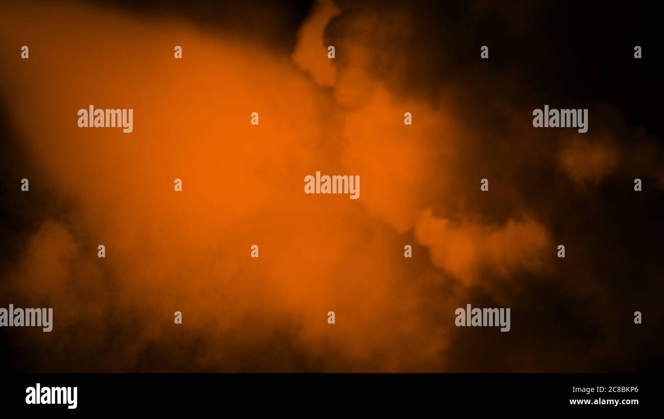 Abstract orange spotlight with smoke mist fog background. Texture ...
