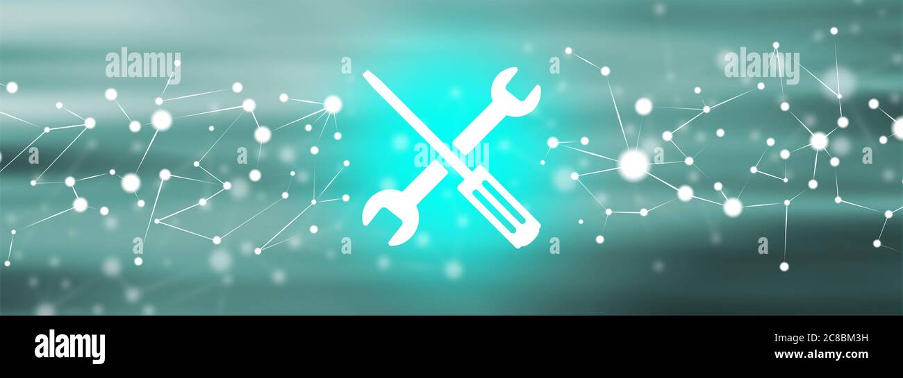 Illustration of a maintenance system concept Stock Photo - Alamy