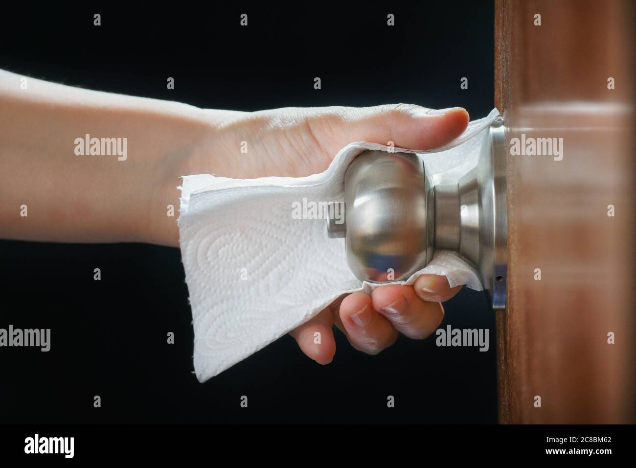 Avoid touching surfaces with bare hands Stock Photo - Alamy