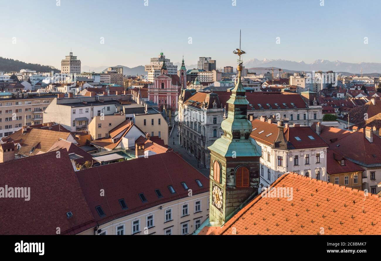 Aerial view of medieval town hi-res stock photography and images - Alamy