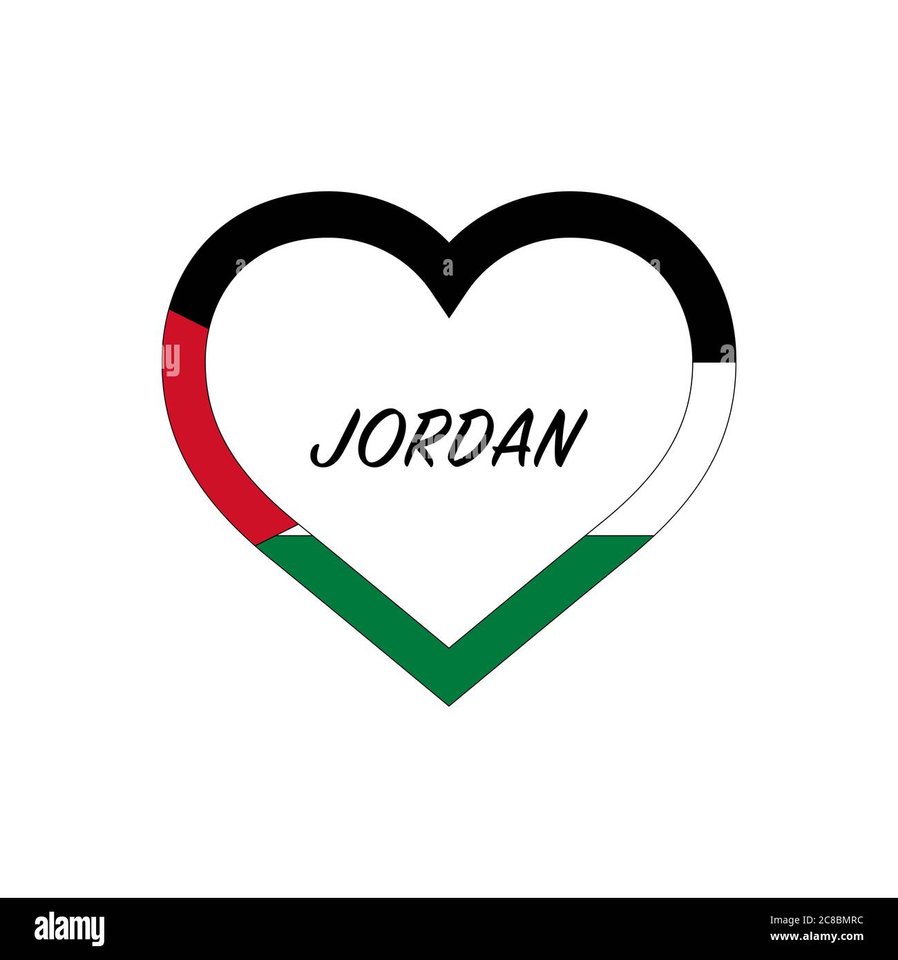 Jordan flag in heart. I love my country. sign. Stock vector ...