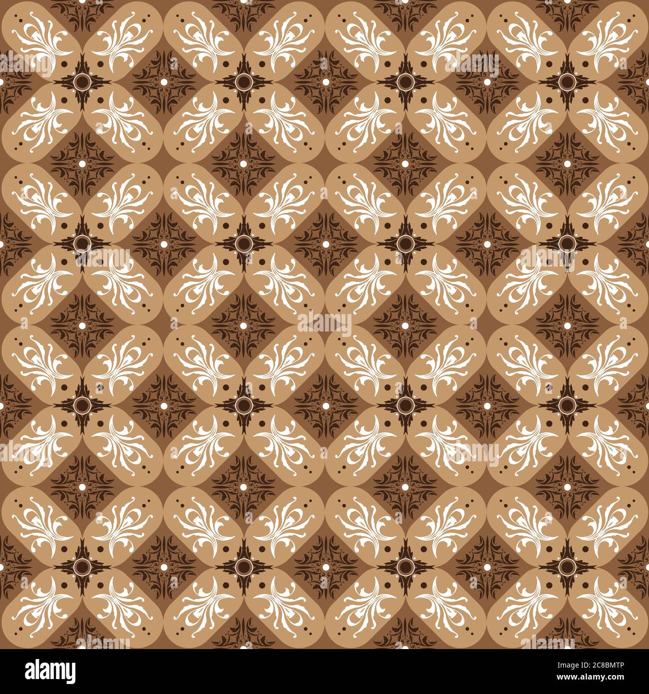 Unique motifs on Parang batik design with mocca brown color Stock ...