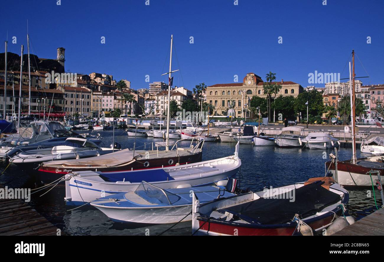Port of Cannes on the French Riviera Stock Photo - Alamy
