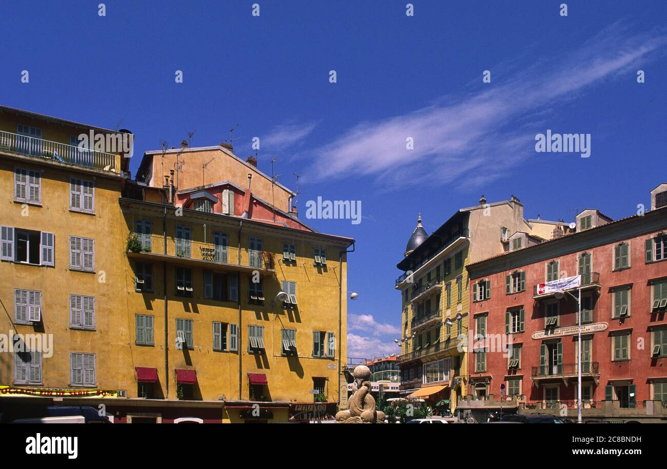 Old quarters of Nice on the French Riviera Stock Photo - Alamy