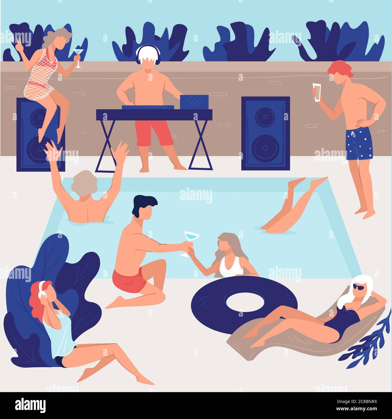 People float in swimming Stock Vector Images - Alamy