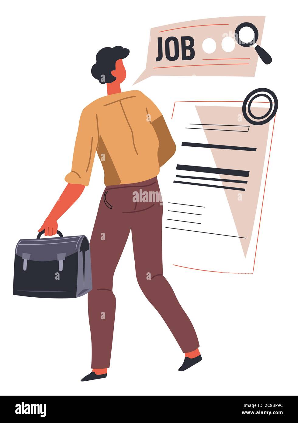 Employer looking worker resume Cut Out Stock Images & Pictures - Alamy
