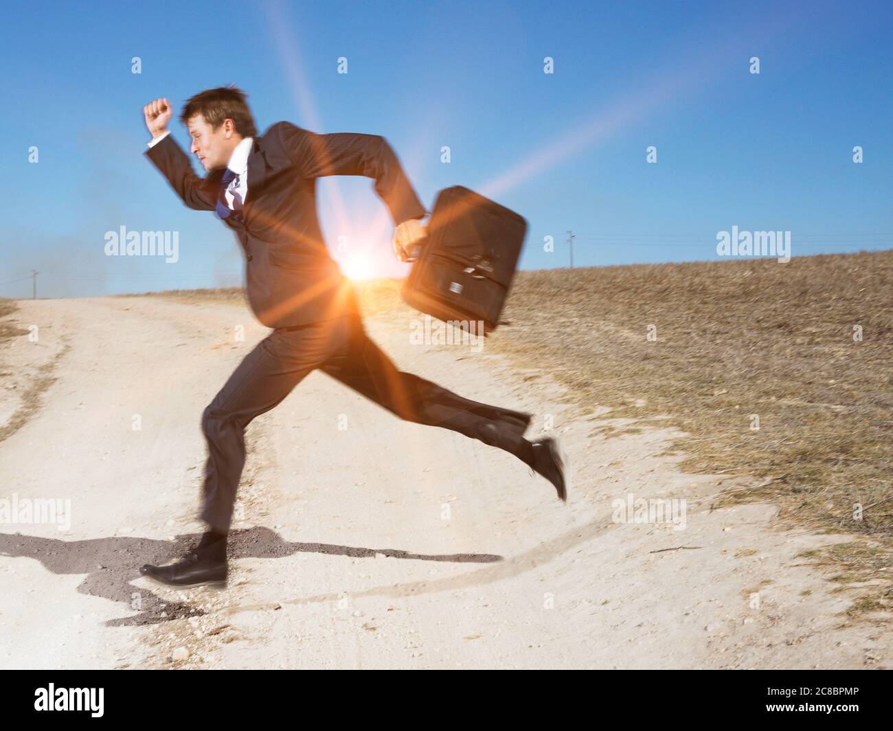 Running across road hi-res stock photography and images - Alamy