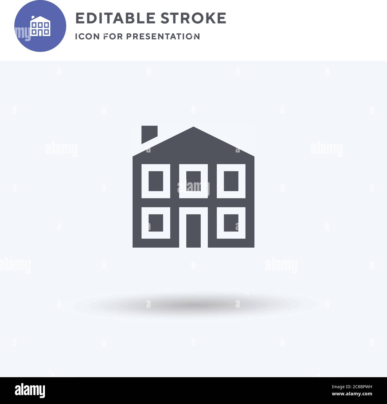 House icon vector, filled flat sign, solid pictogram isolated on white ...