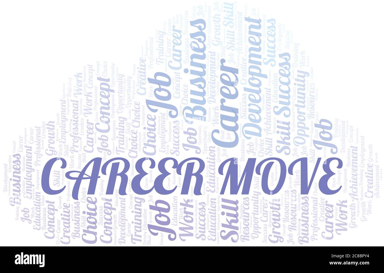 Career Move typography vector word cloud. Wordcloud collage made with ...