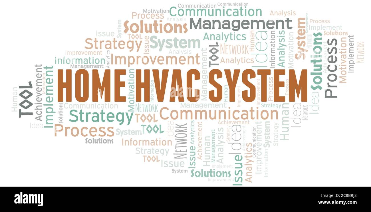 Home Hvac System typography vector word cloud. Wordcloud collage made ...
