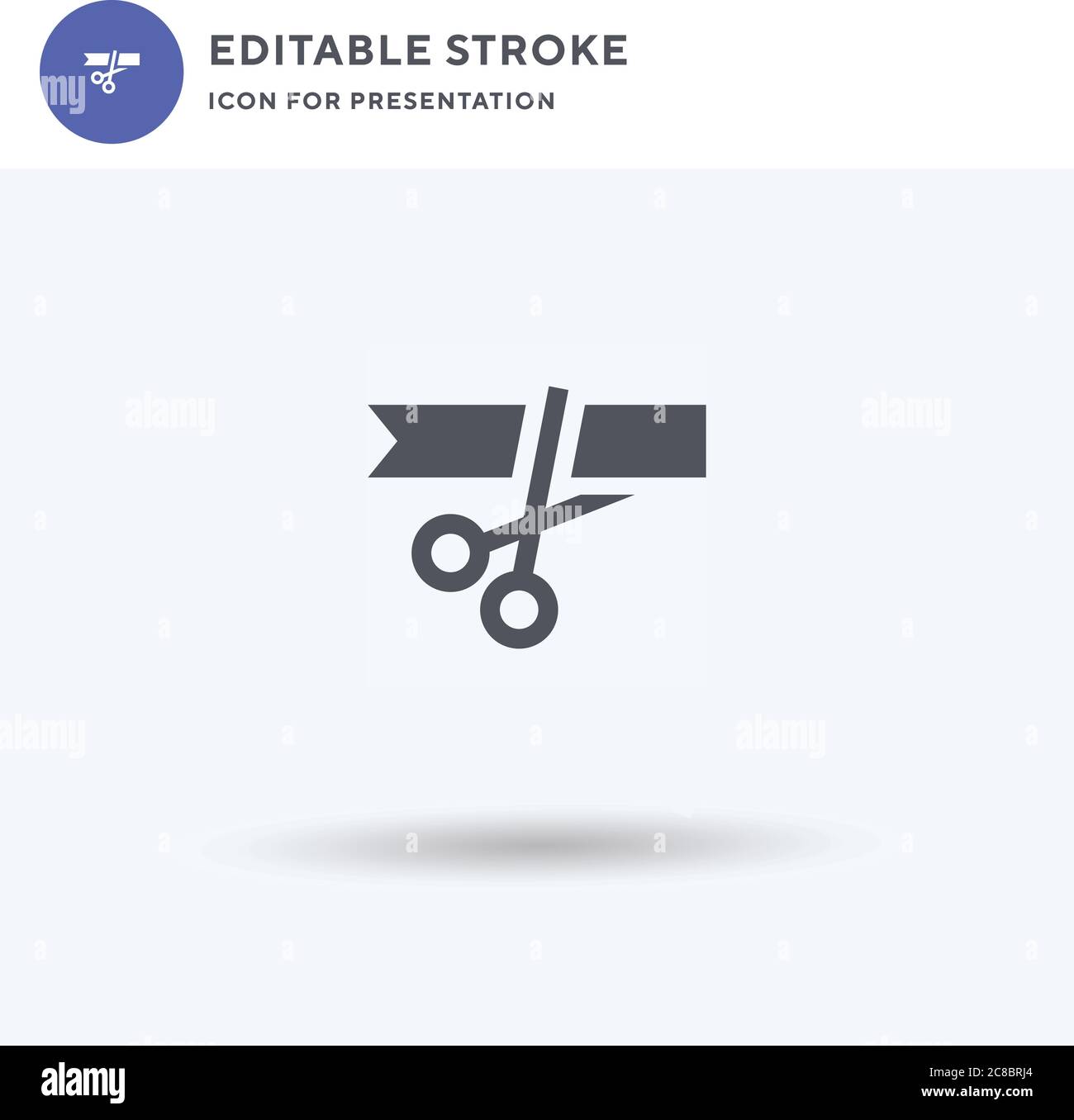 Inauguration icon vector, filled flat sign, solid pictogram isolated on ...