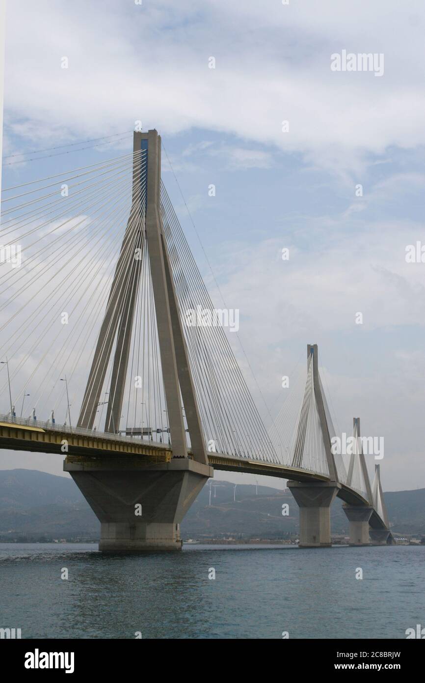 The Poseidon Bridge in the Corinthian Gulf Stock Photo - Alamy