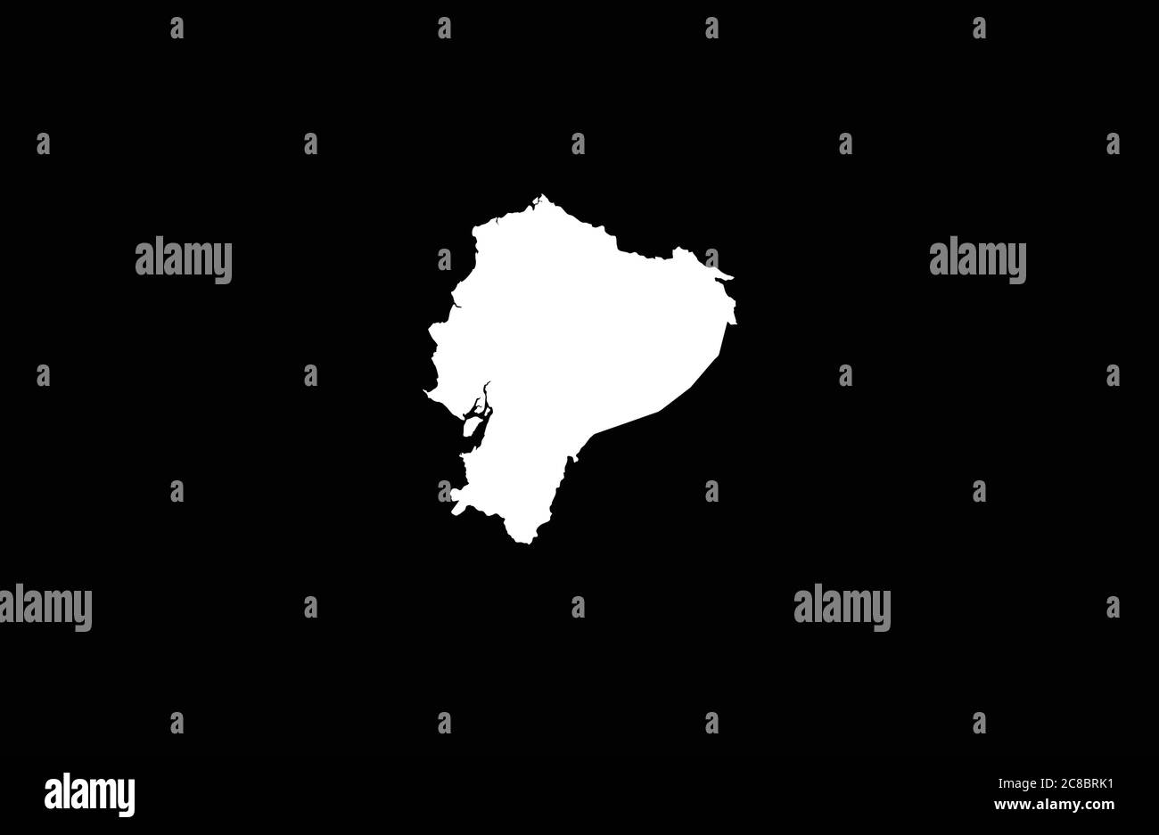 Ecuador map outline vector illustration Stock Vector Image & Art - Alamy