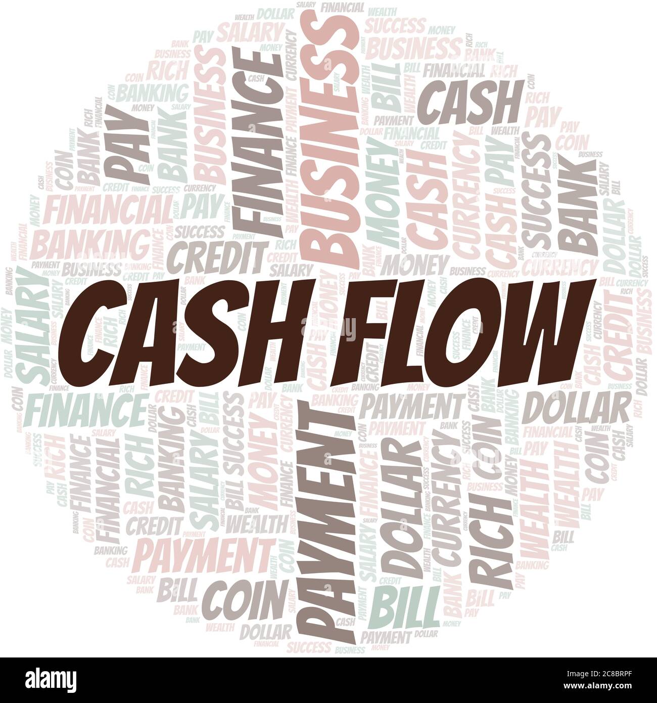 Cash Flow typography vector word cloud. Wordcloud collage made with the ...