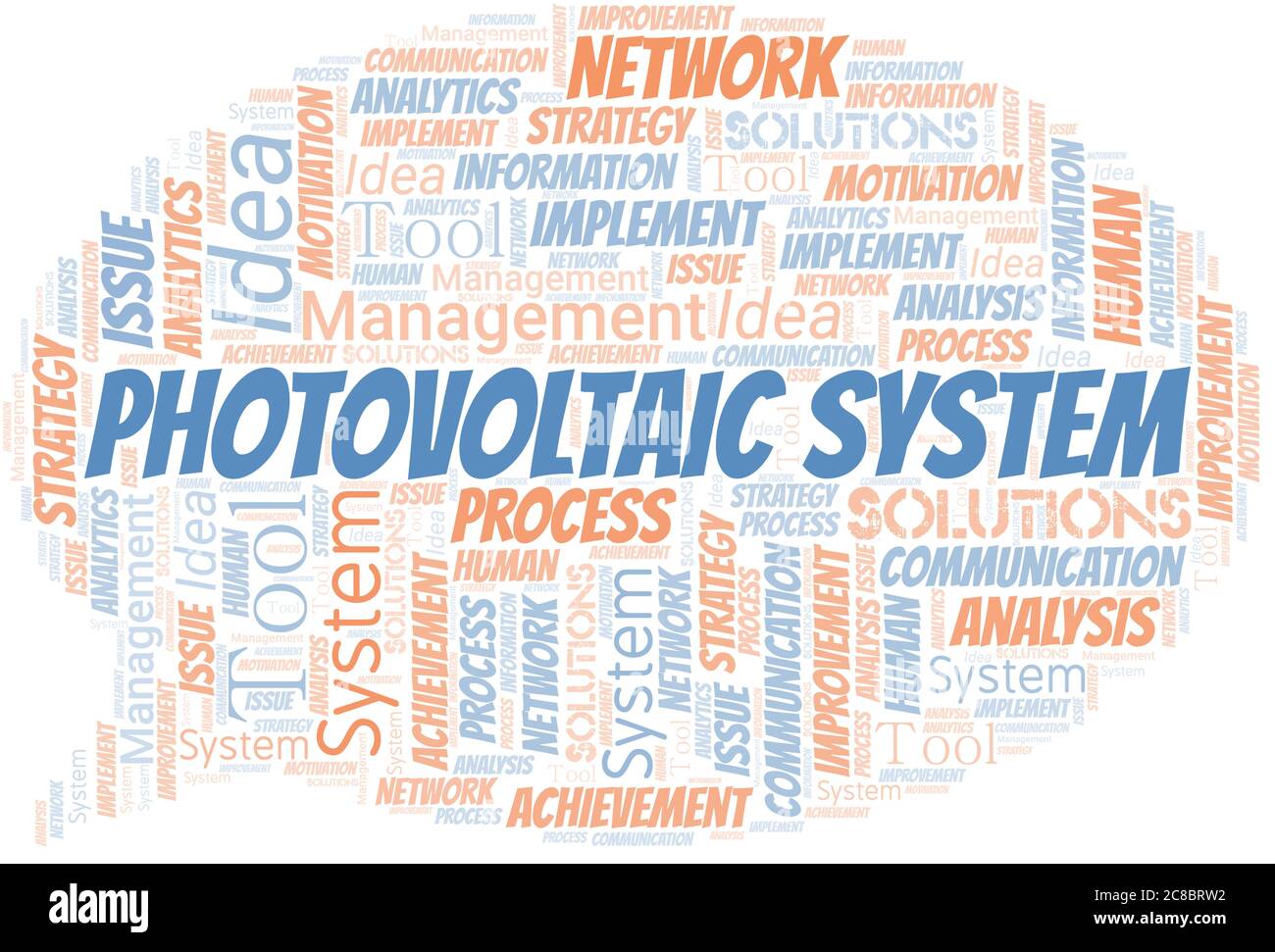 Photovoltaic System typography vector word cloud. Wordcloud collage ...