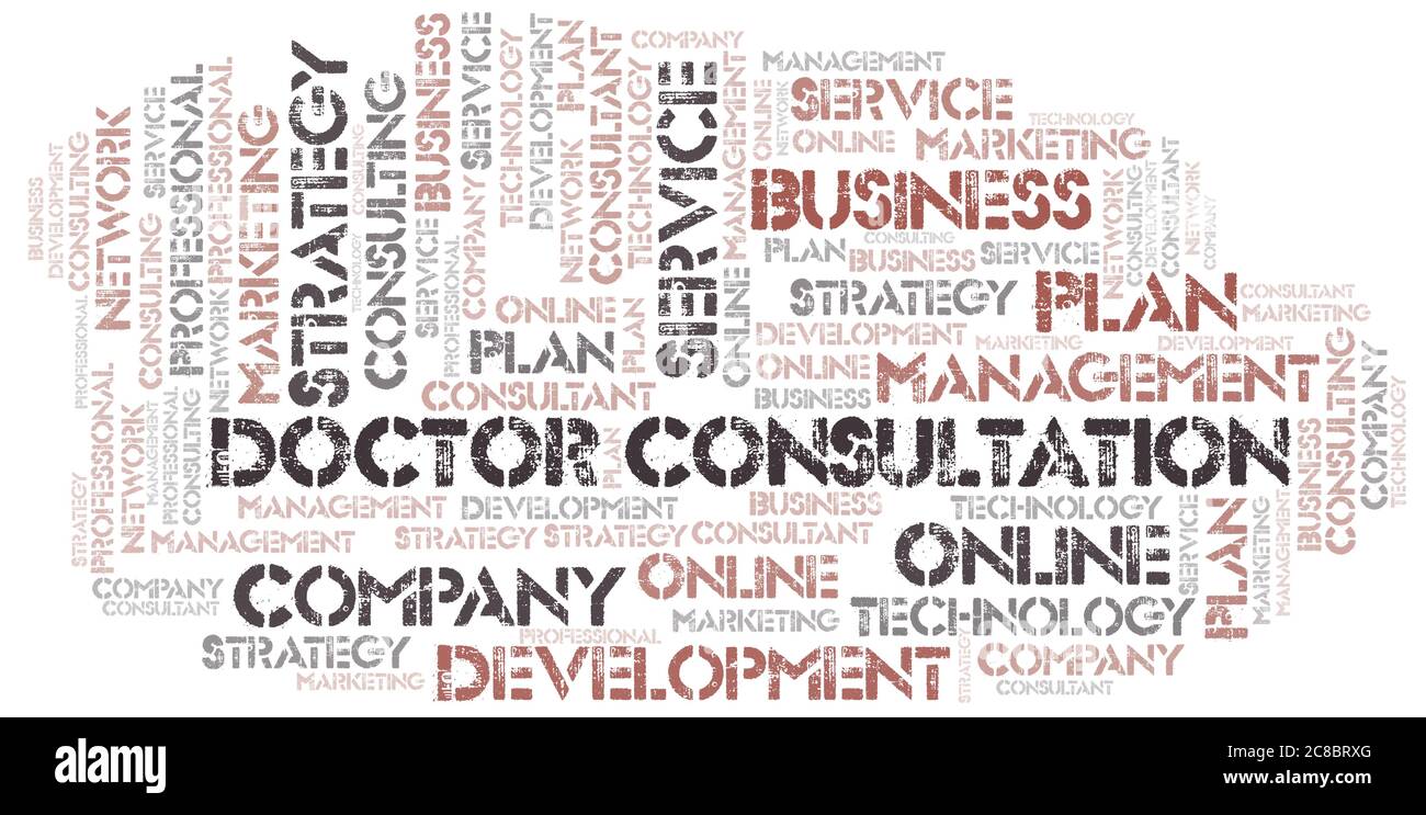 Doctor Consultation typography vector word cloud. Wordcloud collage ...