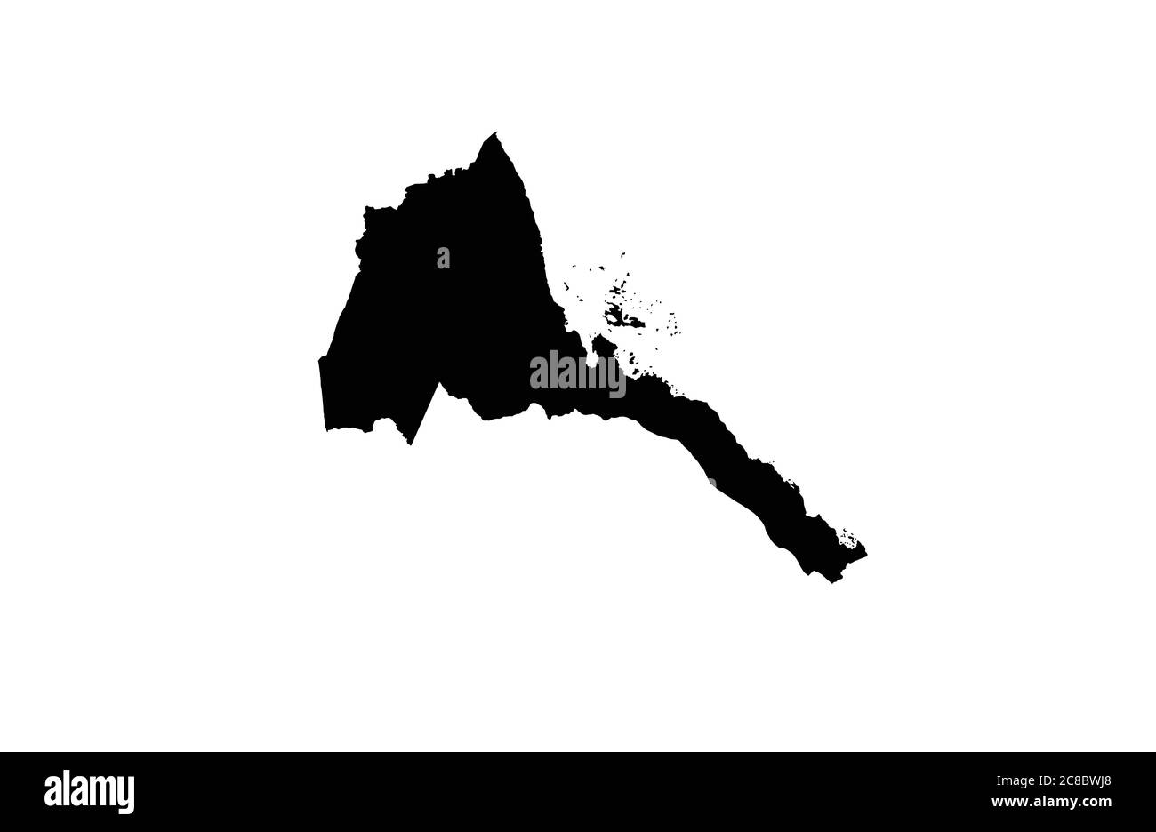 Eritrea Map Outline Vector Illustration Stock Vector Image And Art Alamy