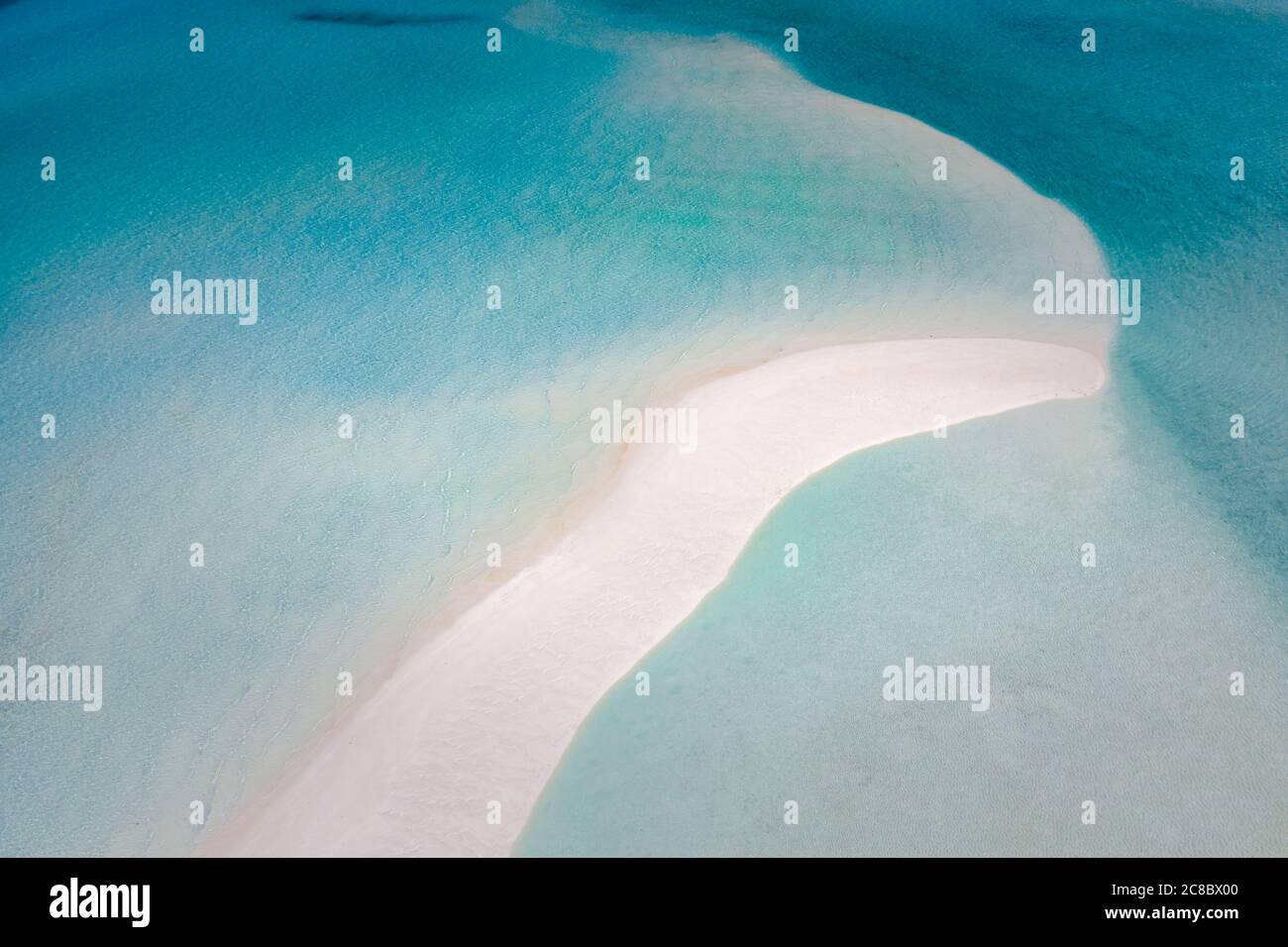 Beautiful aerial photo of exotic sandbank, idyllic tropical beach ...