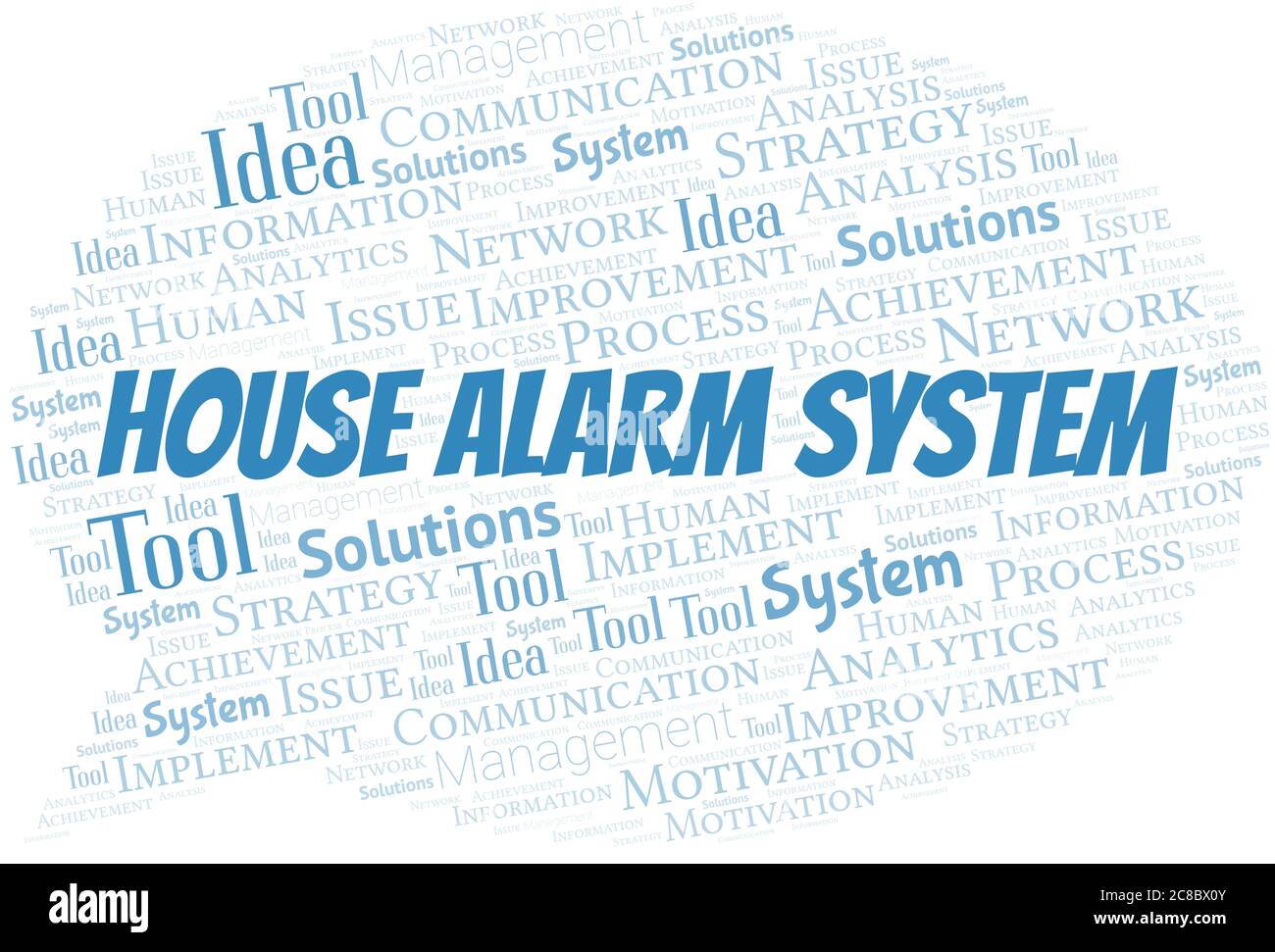 House Alarm System typography vector word cloud. Wordcloud collage made ...