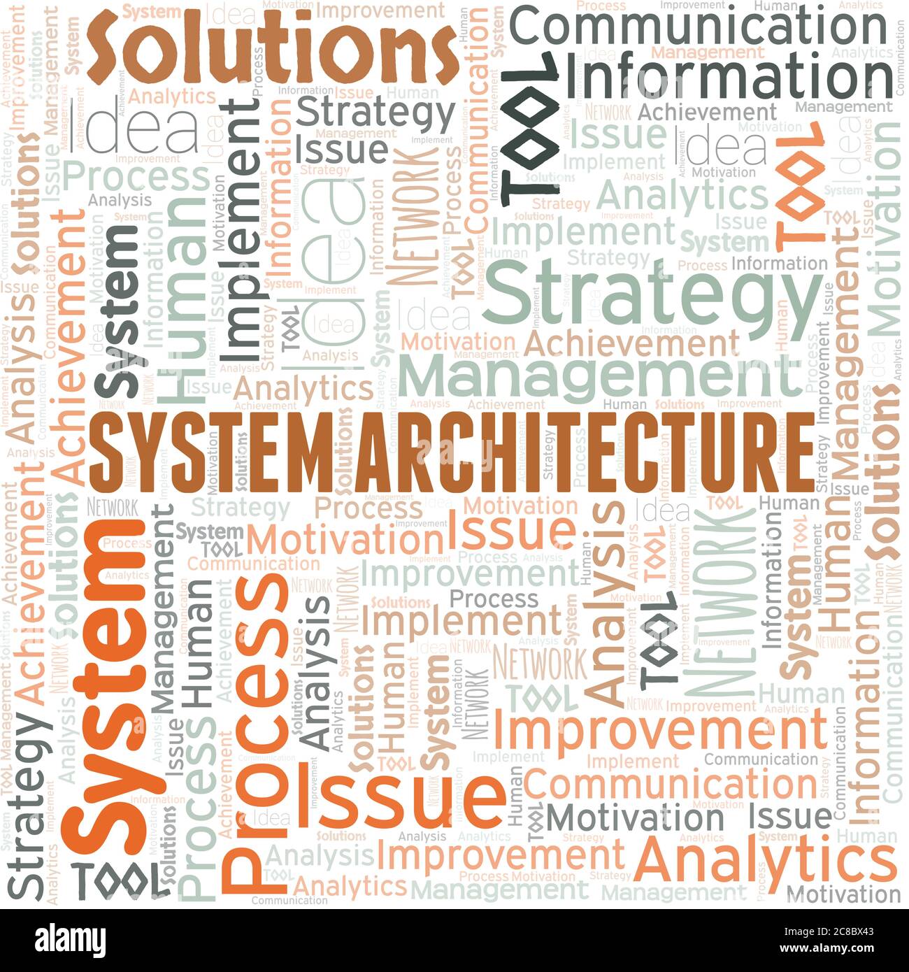 System Architecture Typography Vector Word Cloud Wordcloud Collage