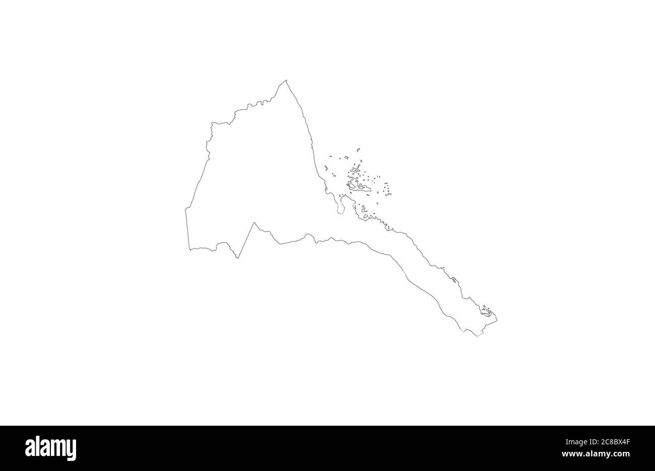 Eritrea map outline vector illustration Stock Vector Image & Art - Alamy