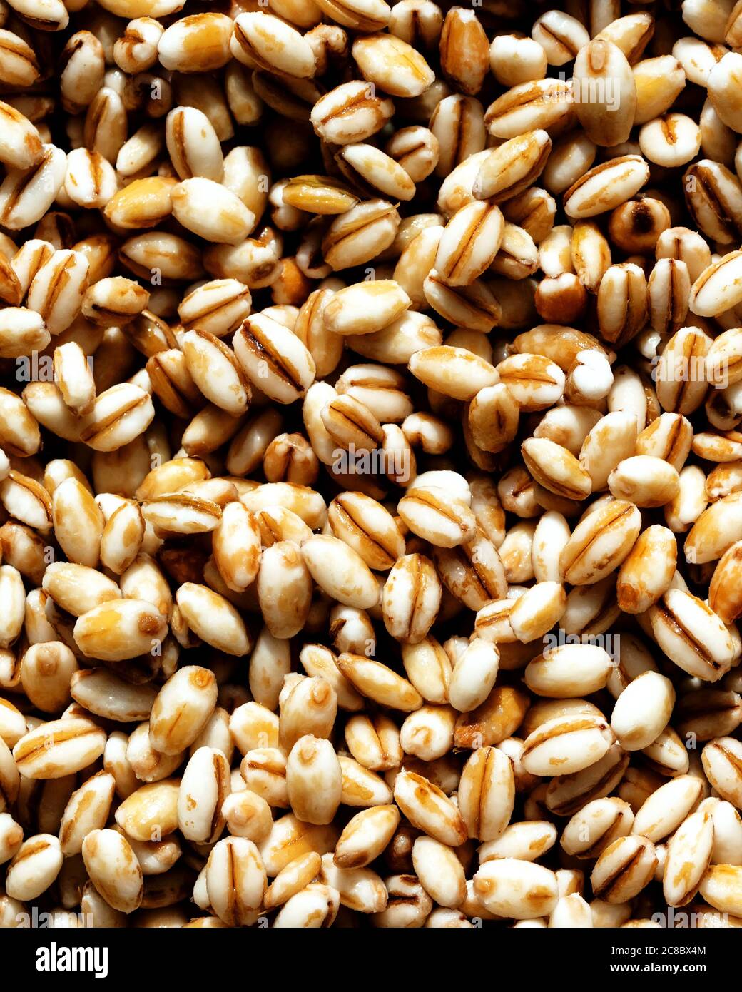 Barley grains background or texture. Healthy vegeterian food Stock ...