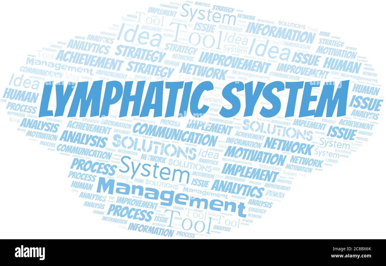 Lymphatic System typography vector word cloud. Wordcloud collage made ...