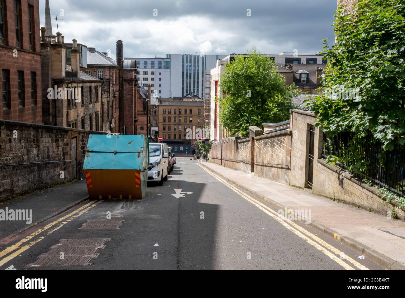 Looking down Garnet Street towards Sauchiehall Street in Glasgow City ...