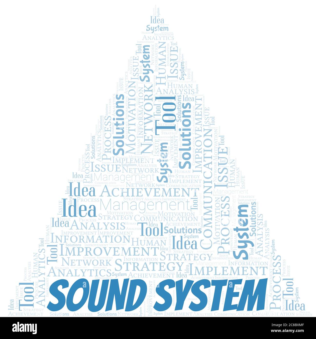 Sound System typography vector word cloud. Wordcloud collage made with ...