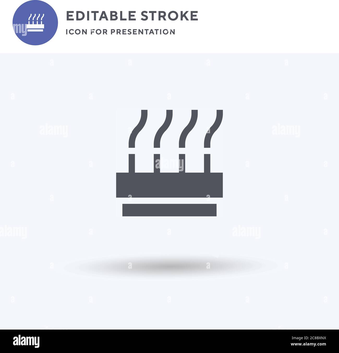 Incense icon vector, filled flat sign, solid pictogram isolated on ...