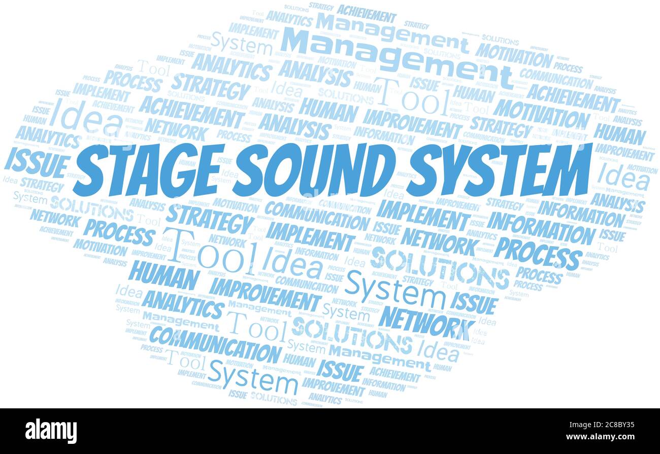 Stage Sound System typography vector word cloud. Wordcloud collage made ...
